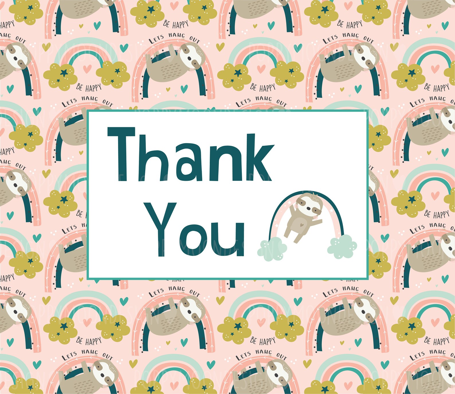 Rainbow Sloths pastel digital clip art set | Etsy