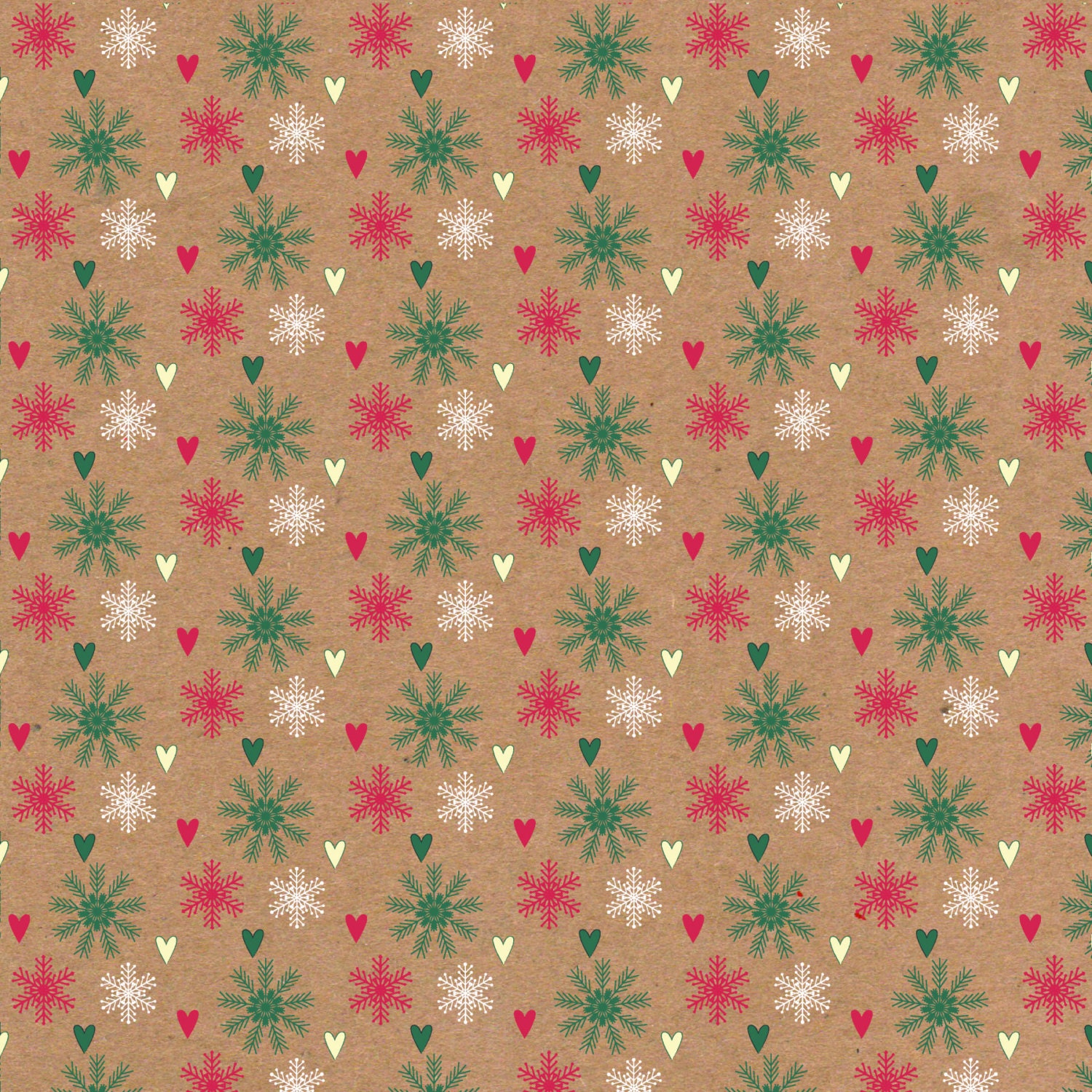 Kraft Christmas Printable Digital Paper Pack - Etsy UK