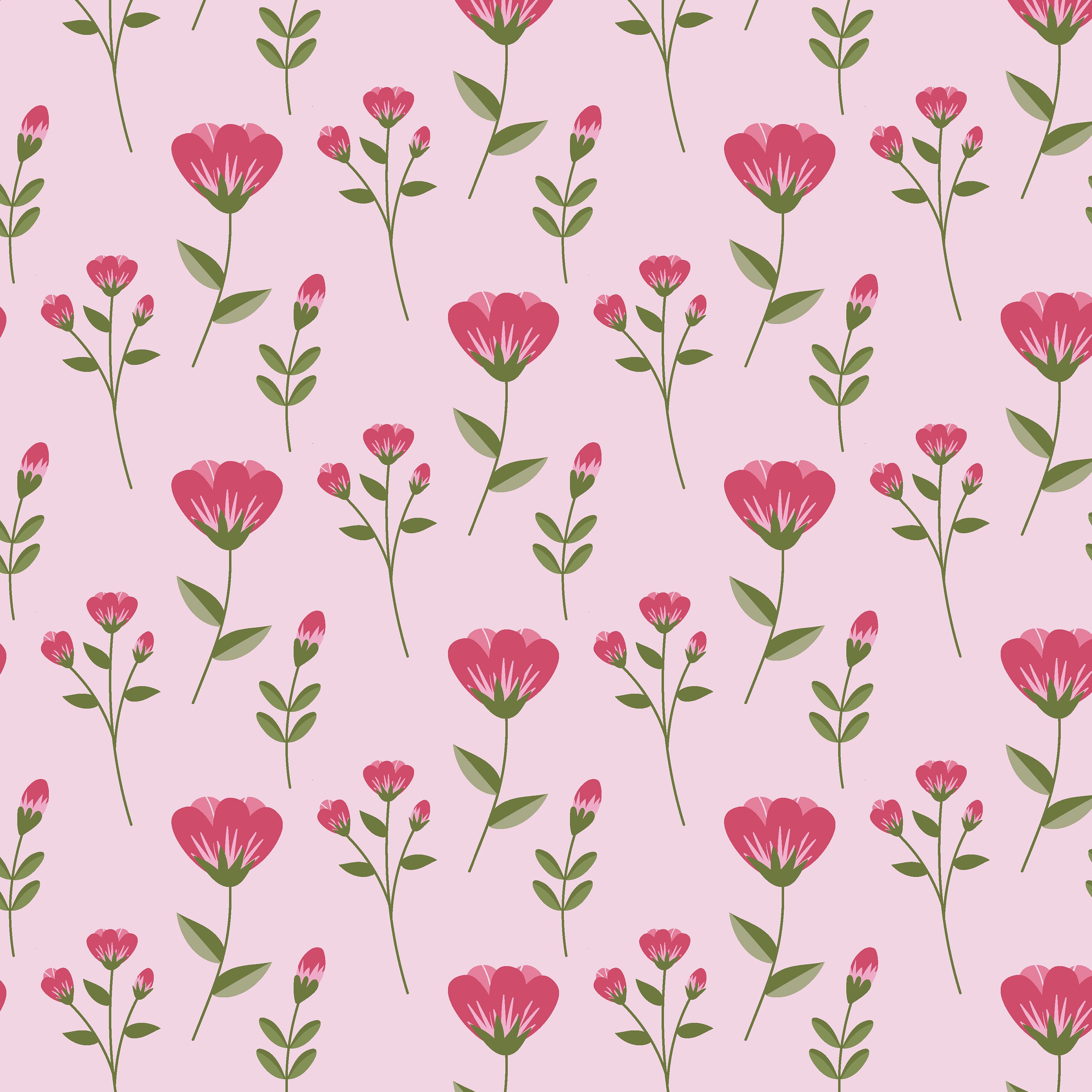 Pink Flowers Digital Paper Pack | Etsy