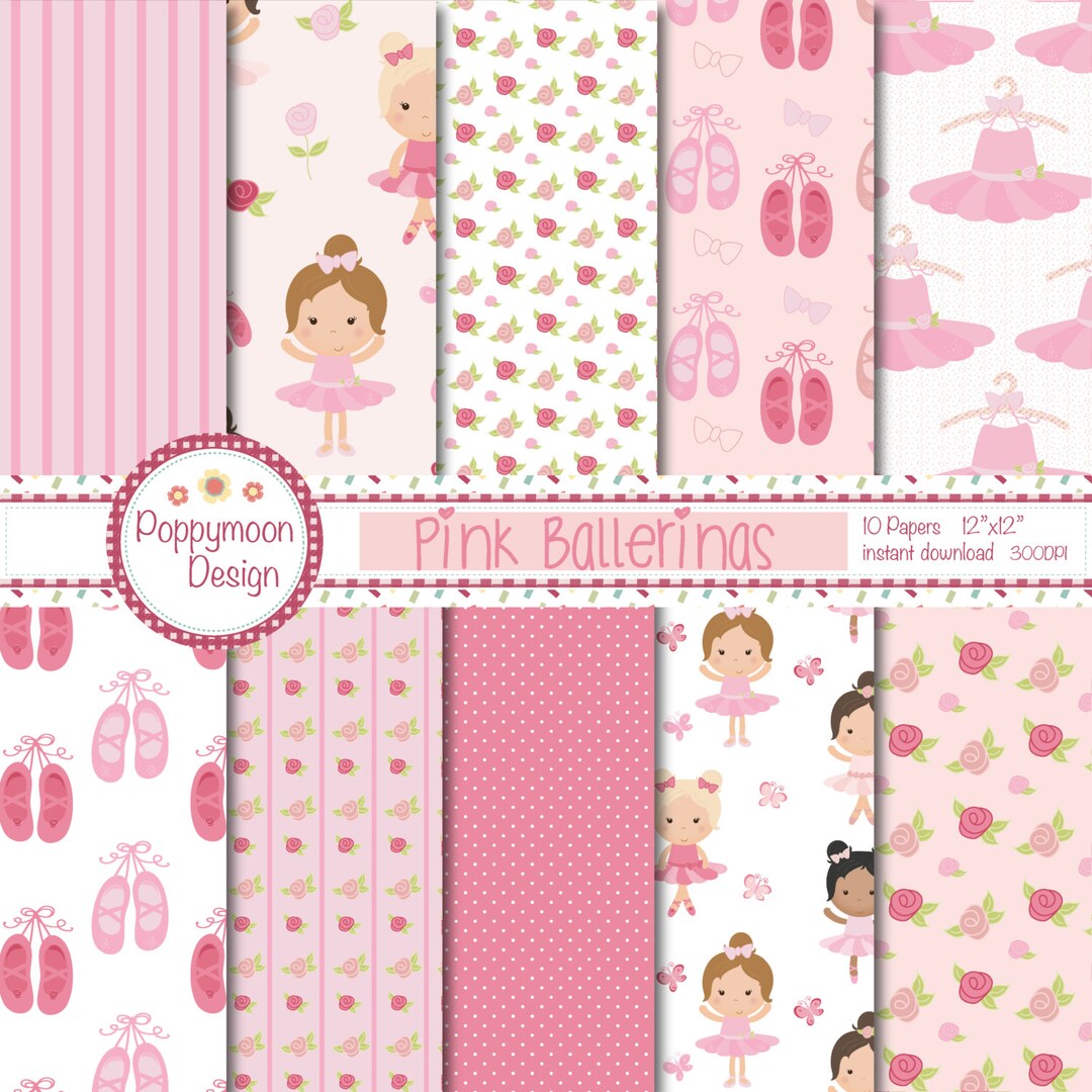 Pink Ballerinas,tutus and Ballet Shoes, Commercial and Personal Use ...