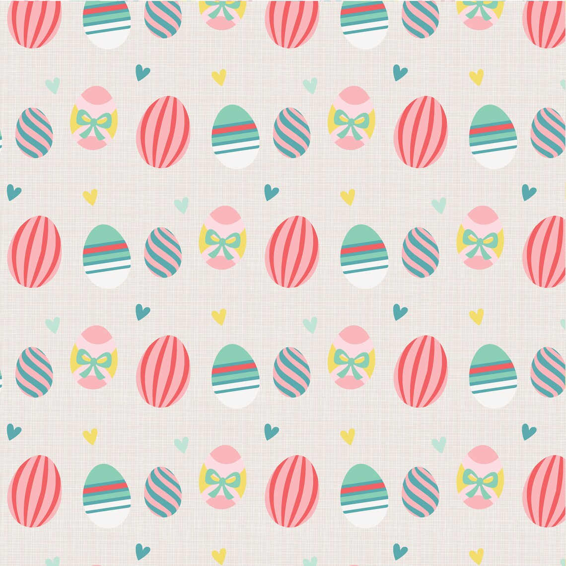 Cute Bunnies Easter Spring Printable Digital Paper Pack | Etsy