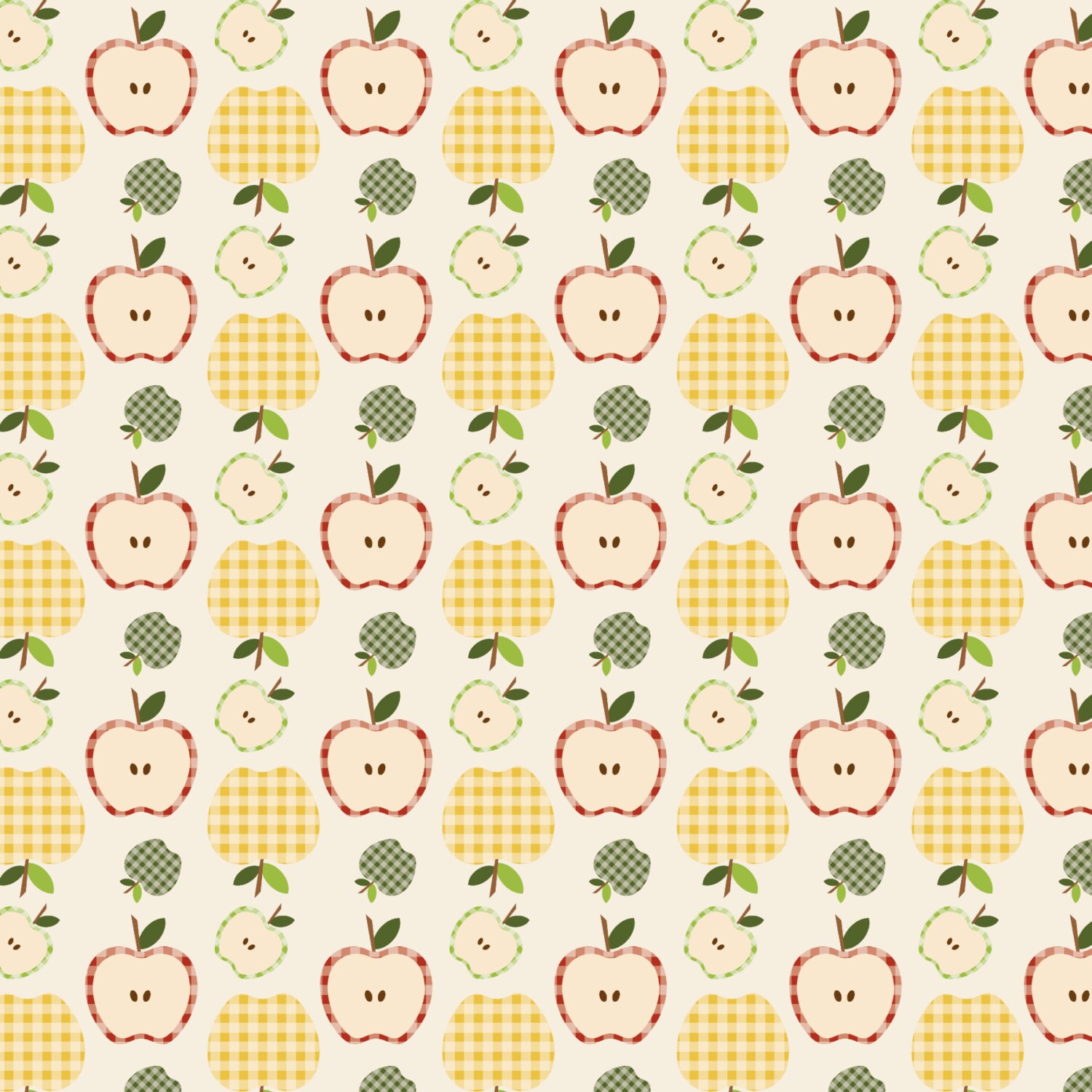 Apple Digital Paper Pack,apples,gingham,stripe and Polka Dots ,yellow ...