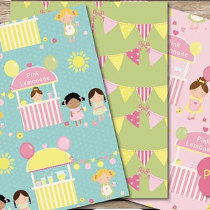 Lemonade Stand, Digital Printable Paper Pack - Etsy