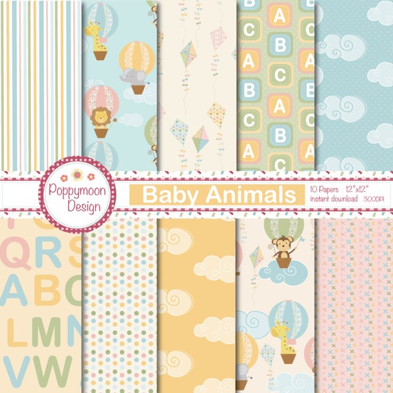 Paper Baby Scrapbook Printable Paper Soft Colors Baby Forest Paper ...