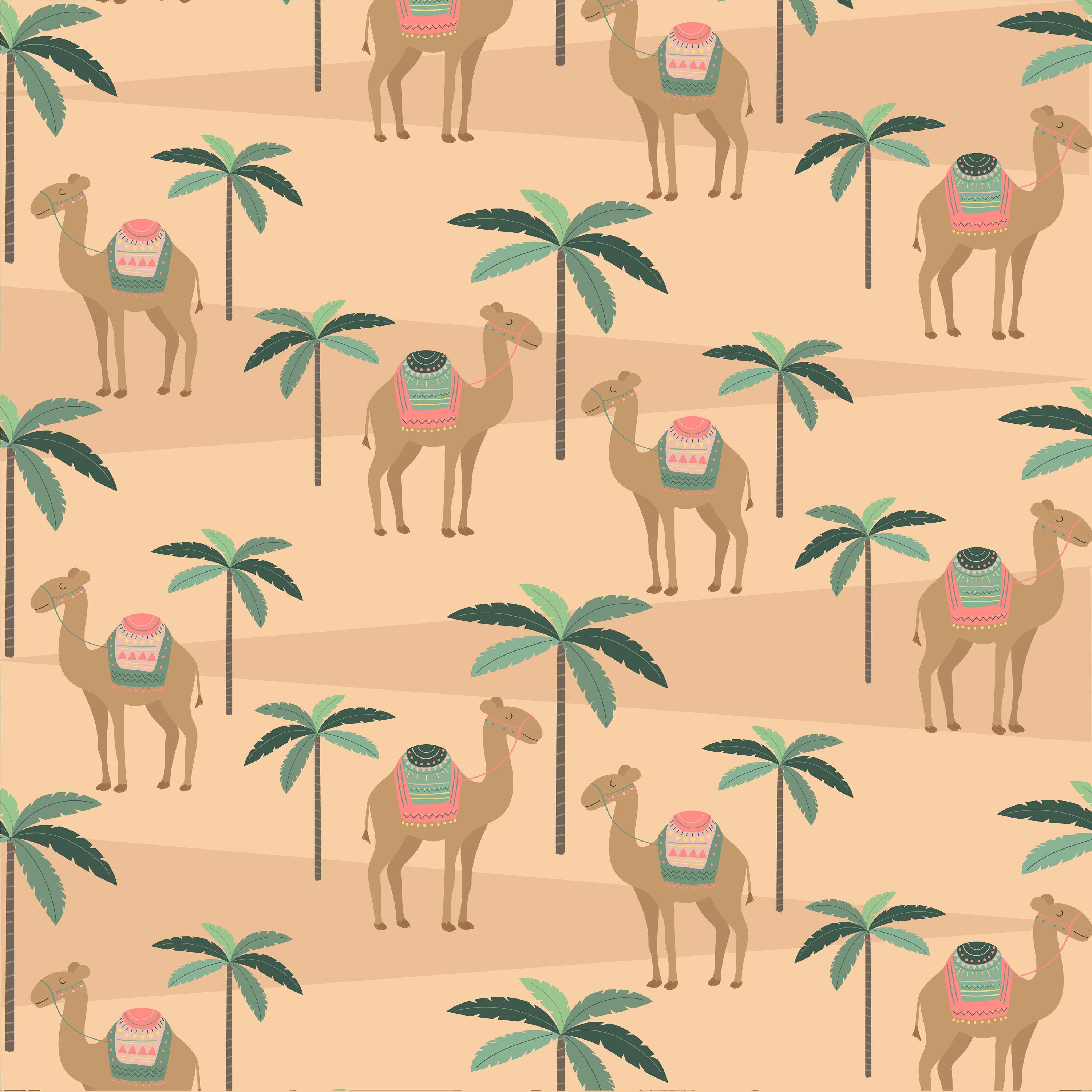 In the Desert Camels Printable Digital Paper Pack - Etsy UK