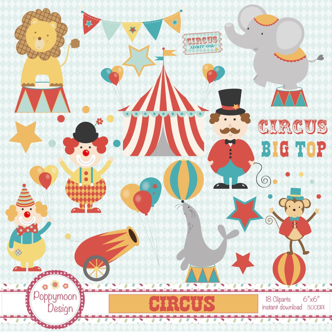 Circus, Digital Clip Art Set - Etsy