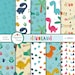 Girls Dino Fun Dinosaurs Printable Digital Clipart Set - Etsy