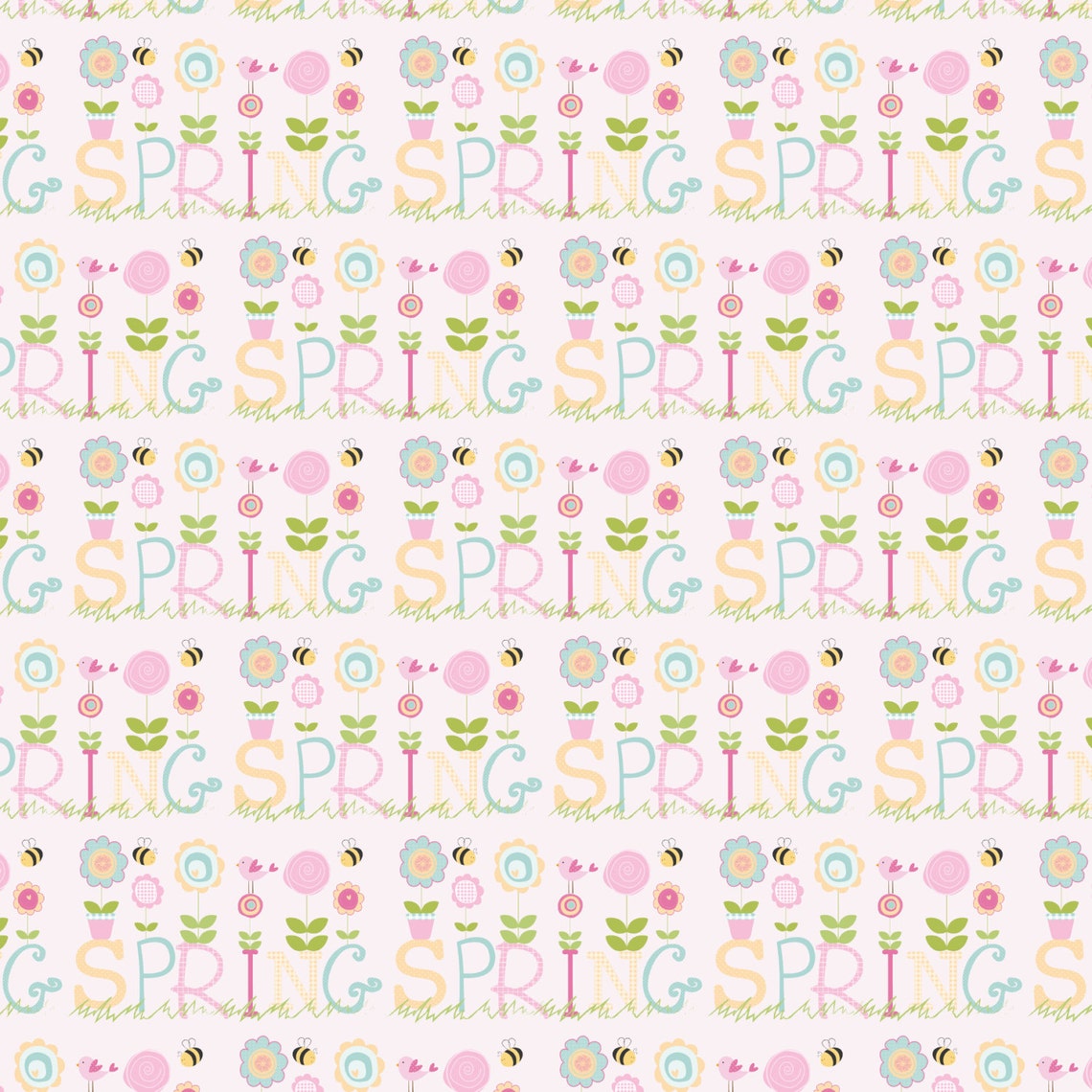 Spring Time Pastels Digital Paper Pack | Etsy