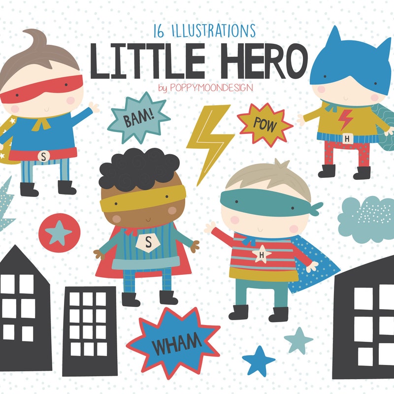 Super Hero Clip Art - Etsy