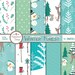 Winter Forest Printable Digital Paper Pack Commercial and | Etsy