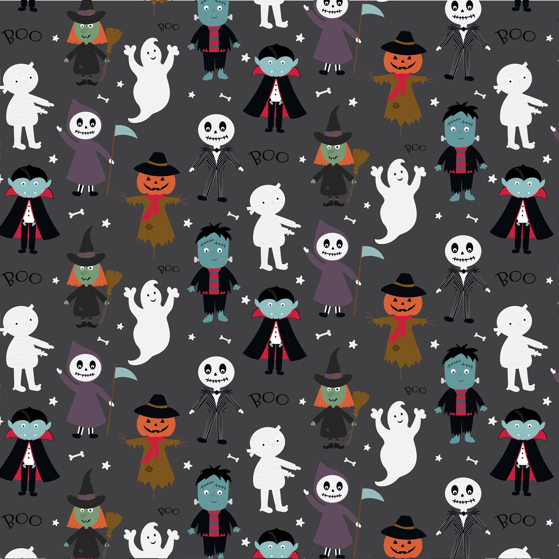 Spookytown Paper Scary Monsters Pumpkins Crafts Printable | Etsy