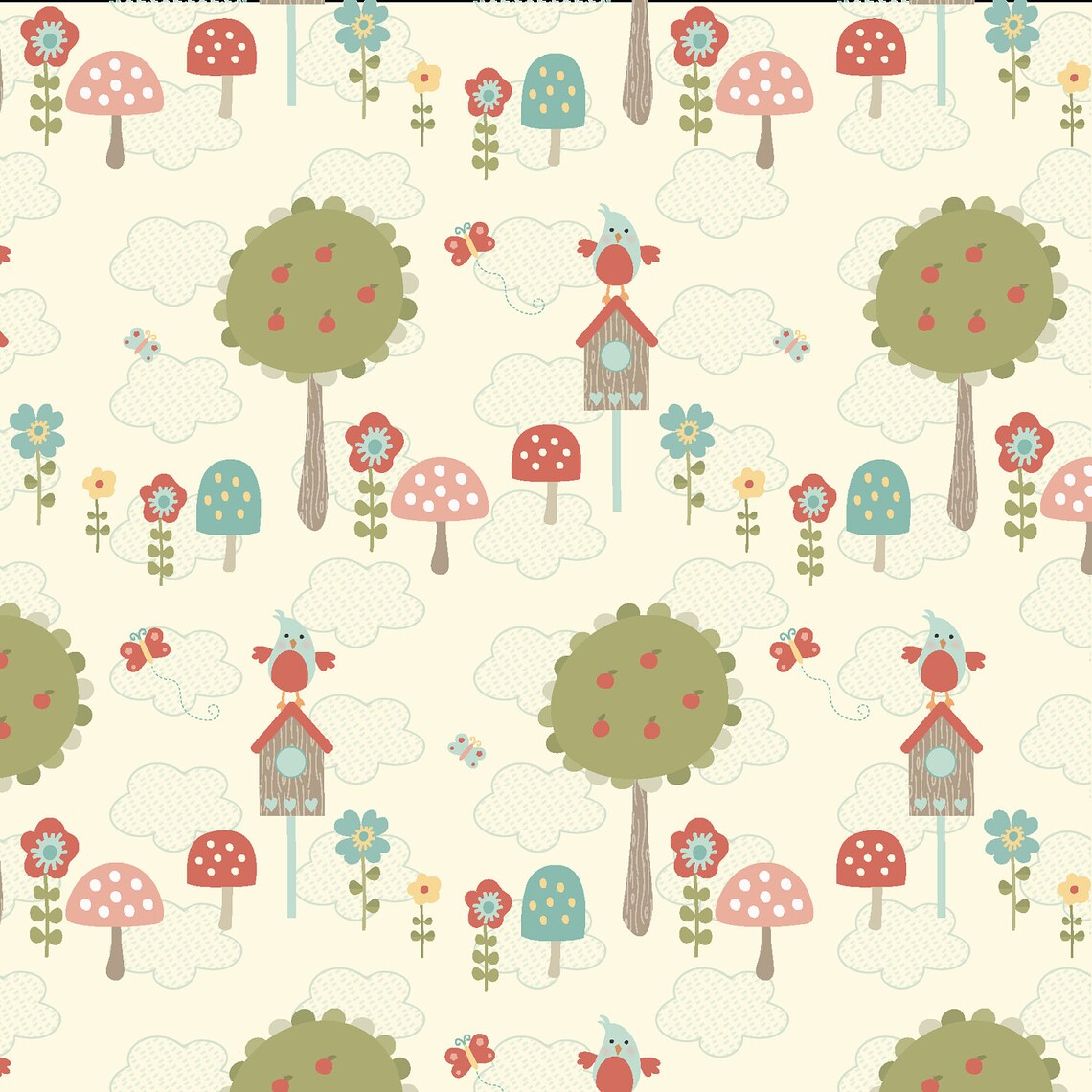 Spring Owls Garden Pastels Digital Paper Pack | Etsy