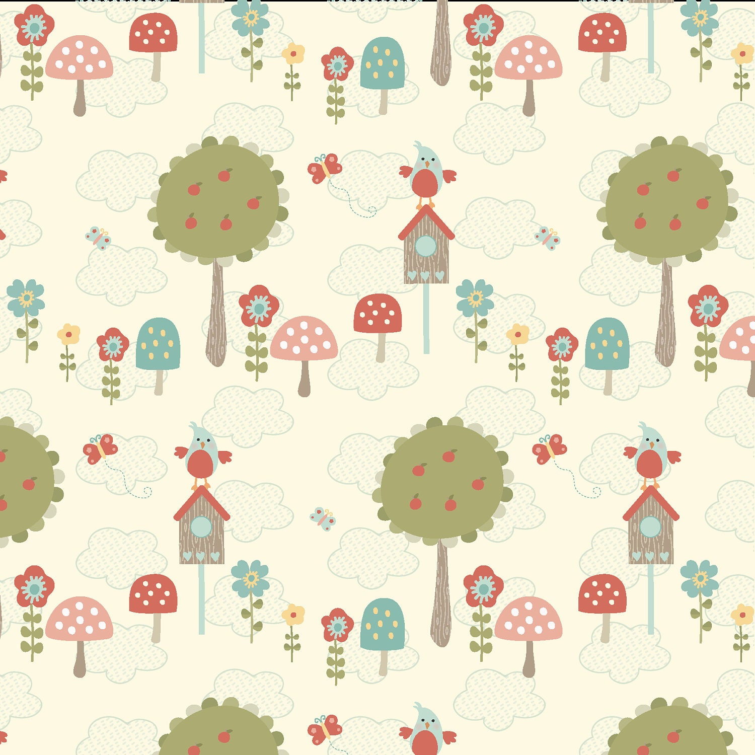Spring Owls Garden Pastels Digital Paper Pack | Etsy