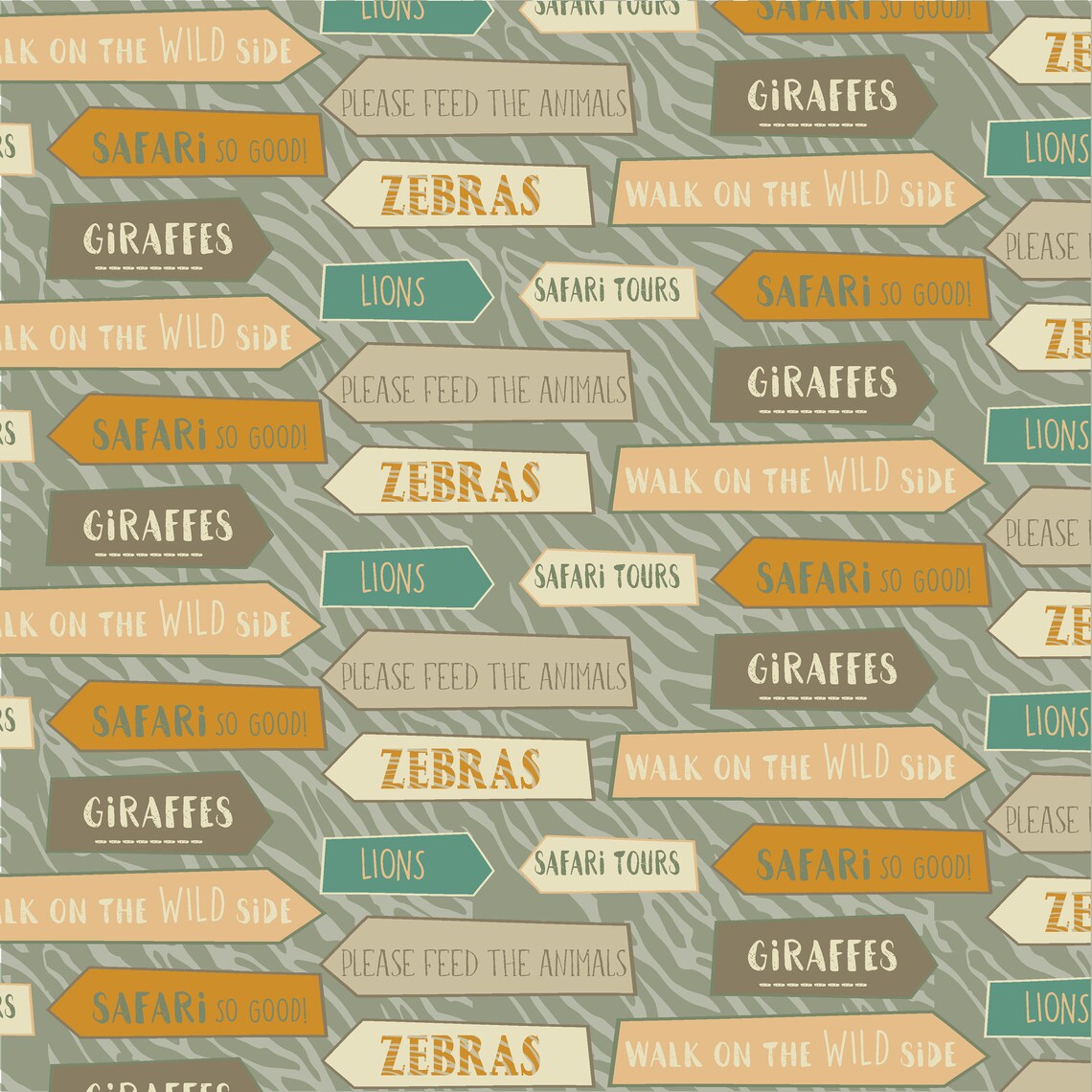 Safari Tours Animals Printable Digital Paper Pack | Etsy