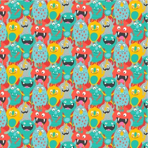 Monsters , Printable Digital Paper Pack - Etsy