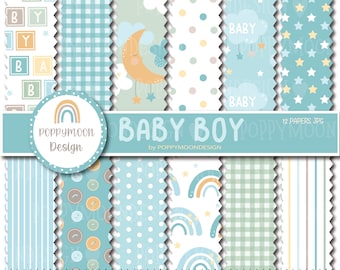 Pastel Baby ,printable Digital Paper Pack - Etsy UK