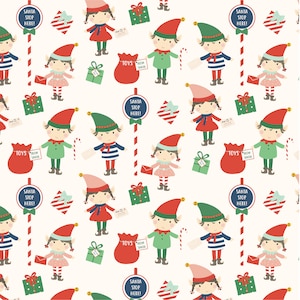Christmas Elf, Printable Digital Paper Pack - Etsy