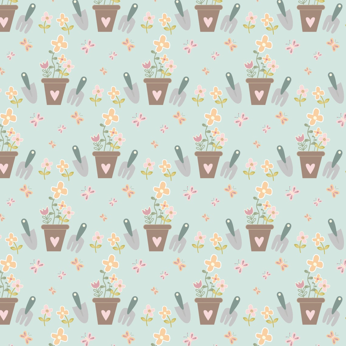 Happy Spring Garden Pastel Digital Paper Pack - Etsy
