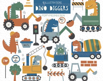 Girls Dino Fun, Dinosaurs, Printable Digital Clipart Set - Etsy UK