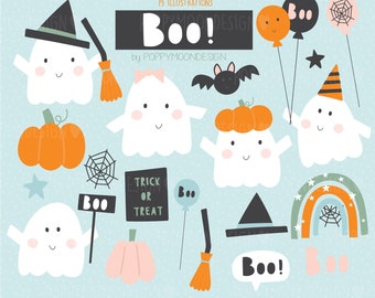 Halloween Fun , Printable Digital Clipart Set - Etsy
