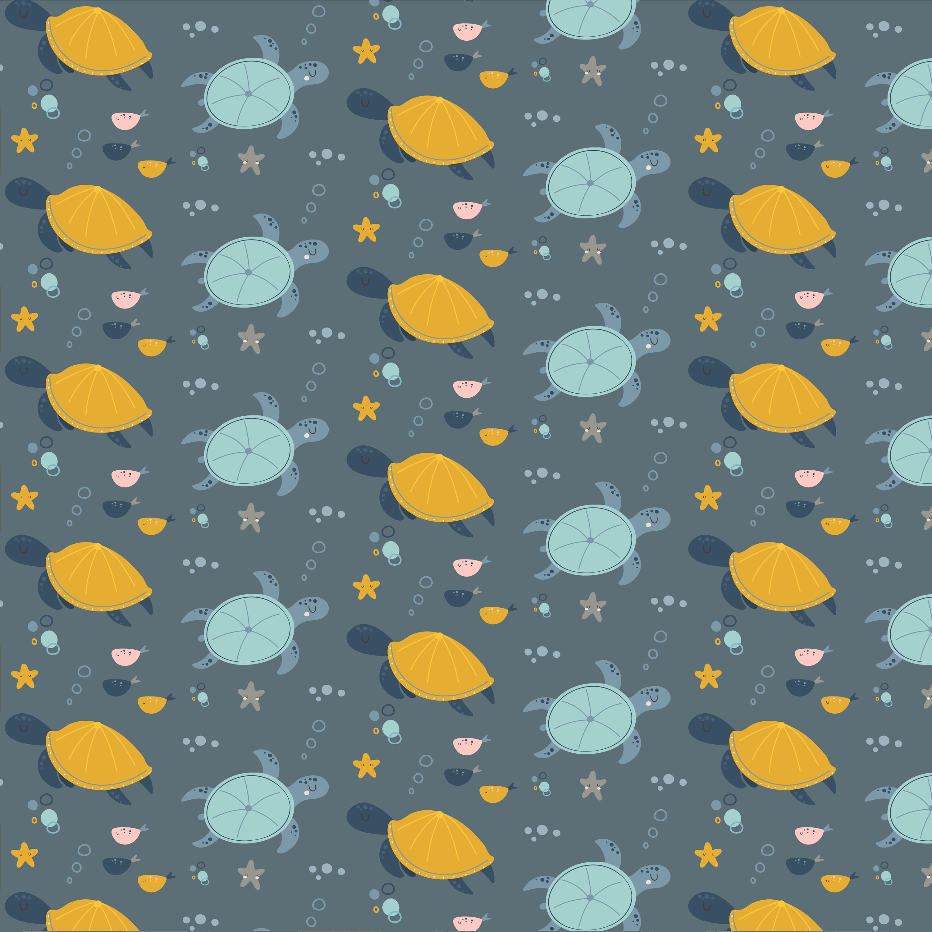 Ocean Friends Marine Life Sea Creatures Digital Paper Pack | Etsy