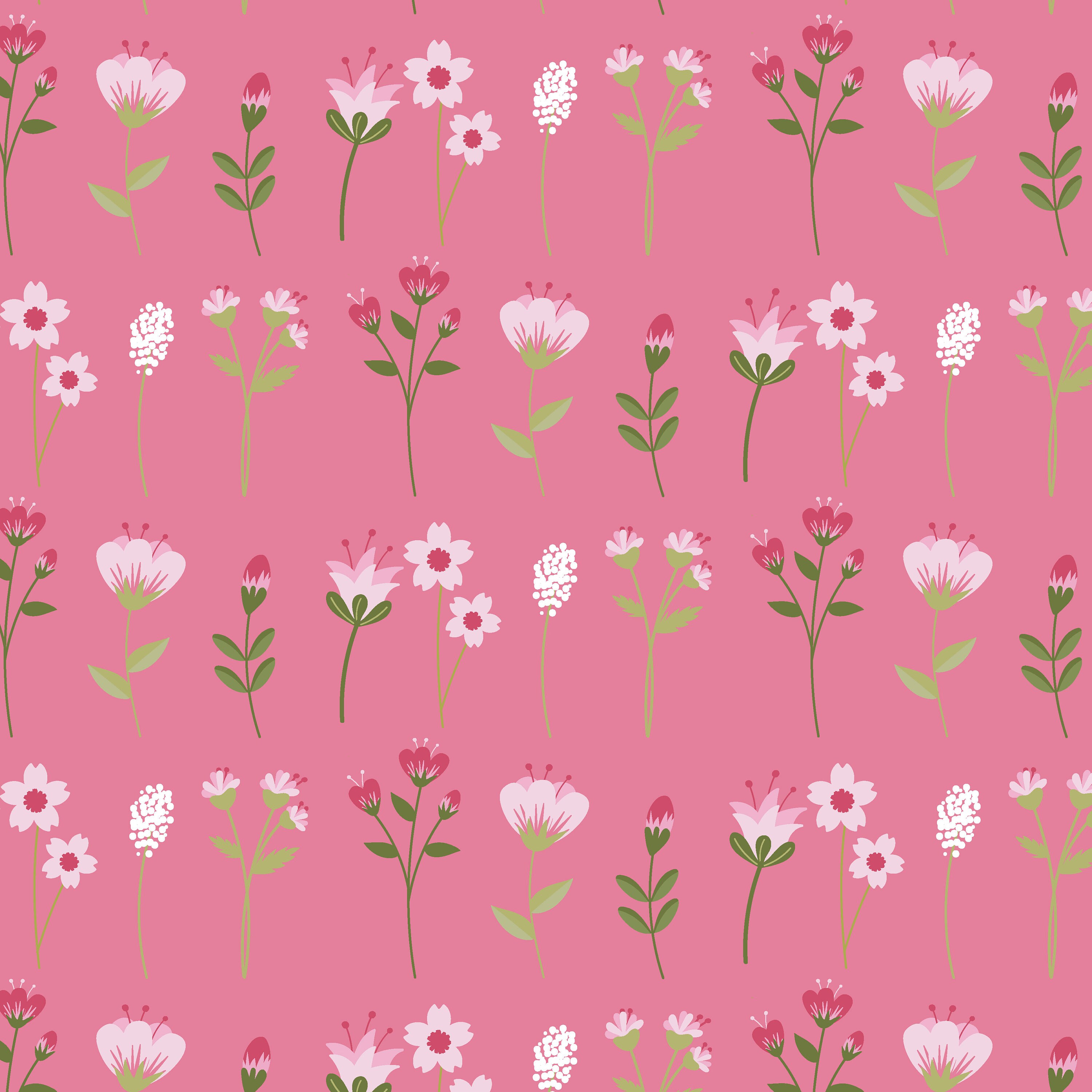 Pink Flowers Digital Paper Pack | Etsy