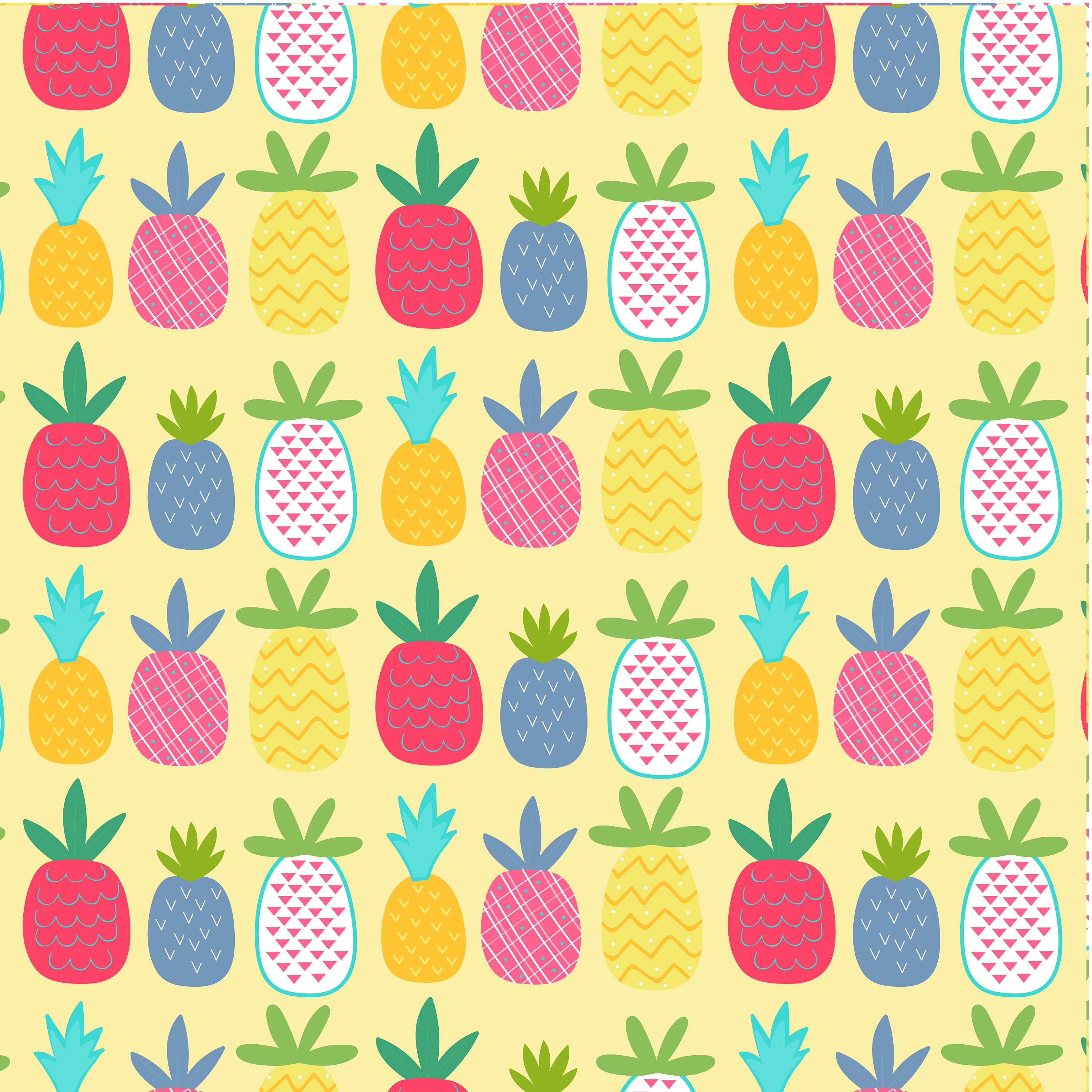 Funky Pineapple Digital Printable Paper Pack - Etsy