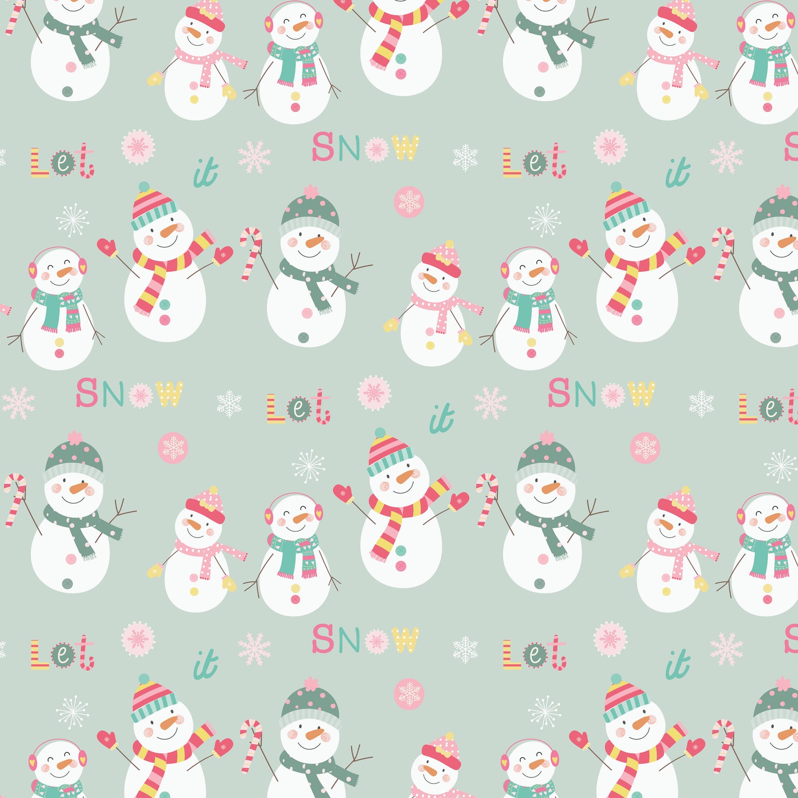 Winter Fun Snowmen and Penguins Printable Digital Paper Pack | Etsy
