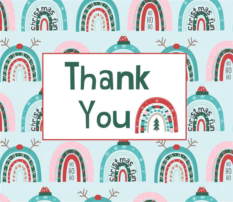 Holiday Rainbowschristmas Colourful Digital Clip Art Set - Etsy