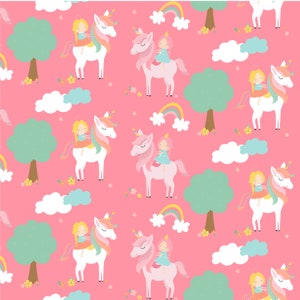 Princess and Unicorns, Magical, Digital Paper Pack - Etsy