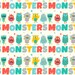 Monsters Printable Digital Paper Pack - Etsy