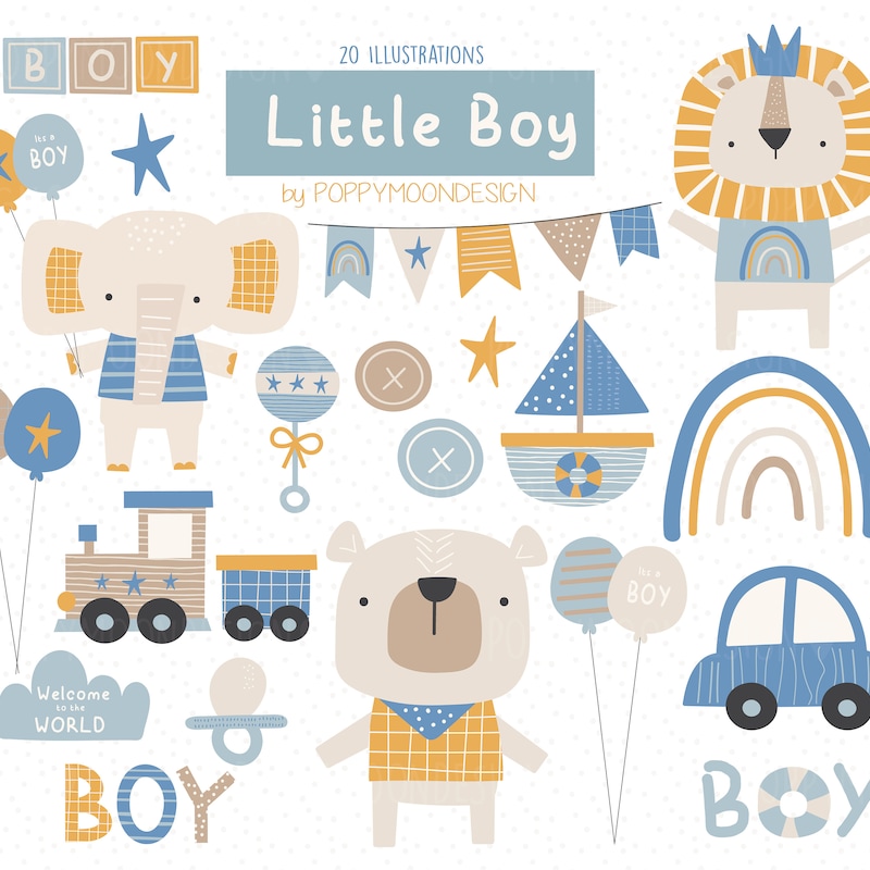 Baby Boy Clipart - Etsy