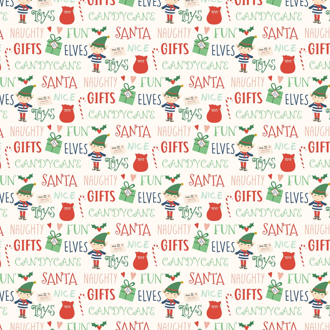Christmas Elf Printable Digital Paper Pack - Etsy