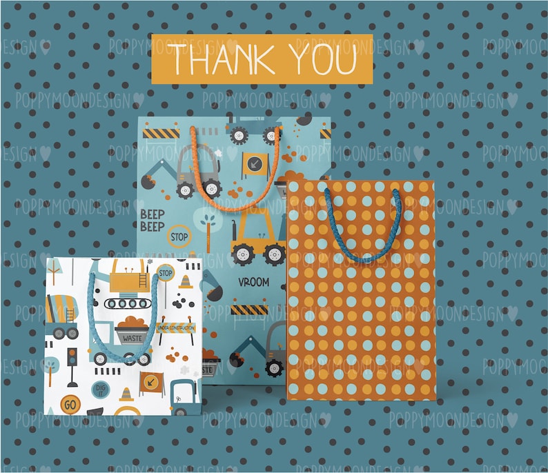 DIG IT, Diggers, Transport, Trucks and Cranes, Printable Seamless ...