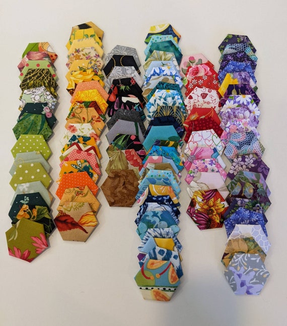 Hexagons Hand Basted 1 Inch EPP English Paper Pieced - Etsy
