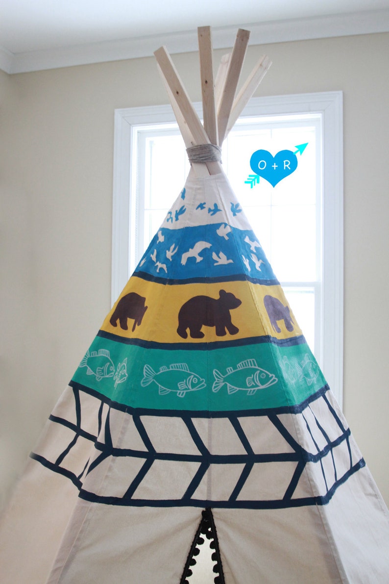 Hand Painted Canvas Teepee | Etsy