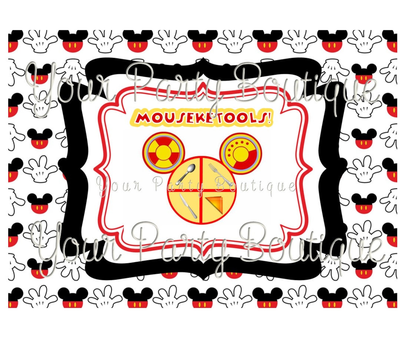 INSTANT DOWNLOAD: Mouseketools - Mickey Mouse Clubhouse Party Food Sign ...