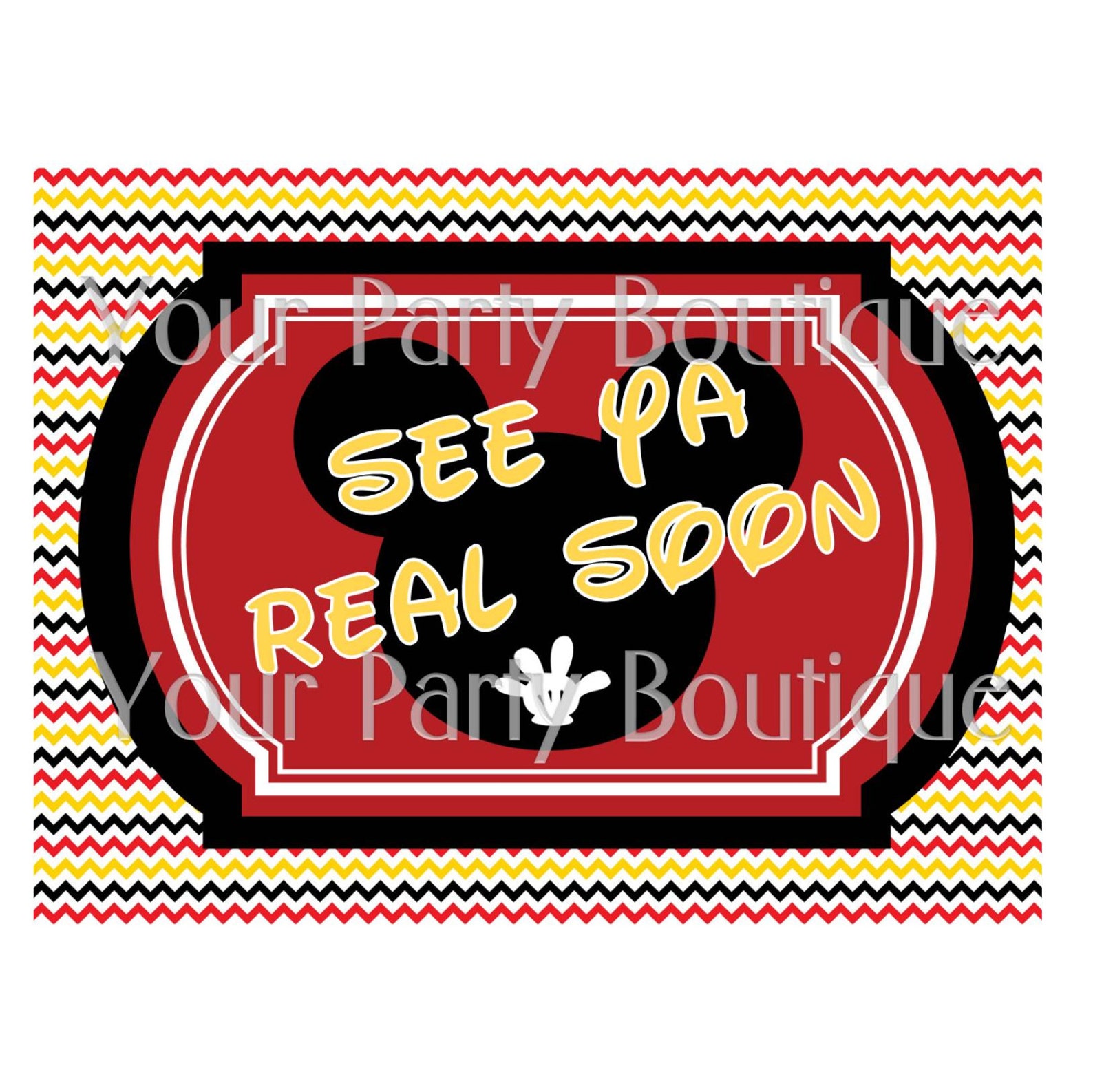INSTANT DOWNLOAD: "see Ya Real Soon" Mickey Mouse Clubhouse Party Sign ...