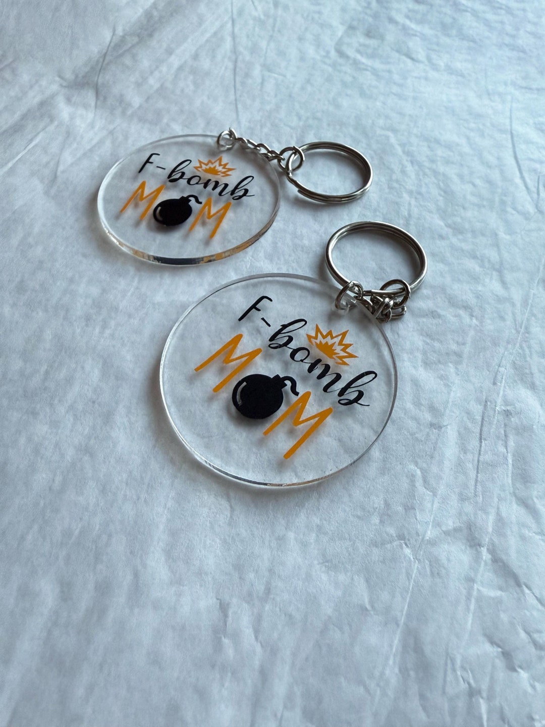 F-bomb Mom Keychain Gift | Clear Acrylic Keychain | Acrylic Keychain ...