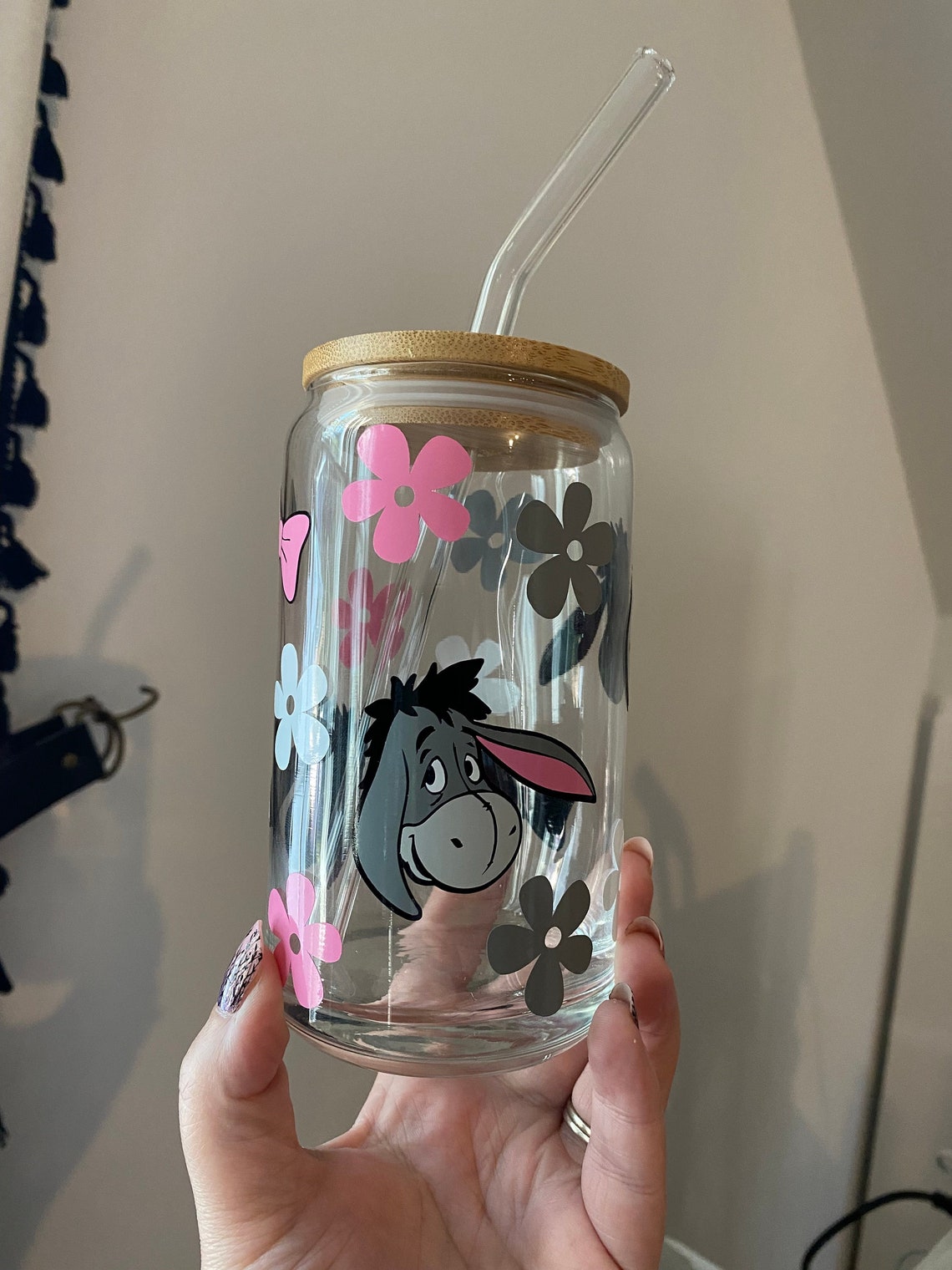 16oz/20oz GLASS or PLASTIC Eeyore | Winnie the Pooh Cup | Eeyore From ...