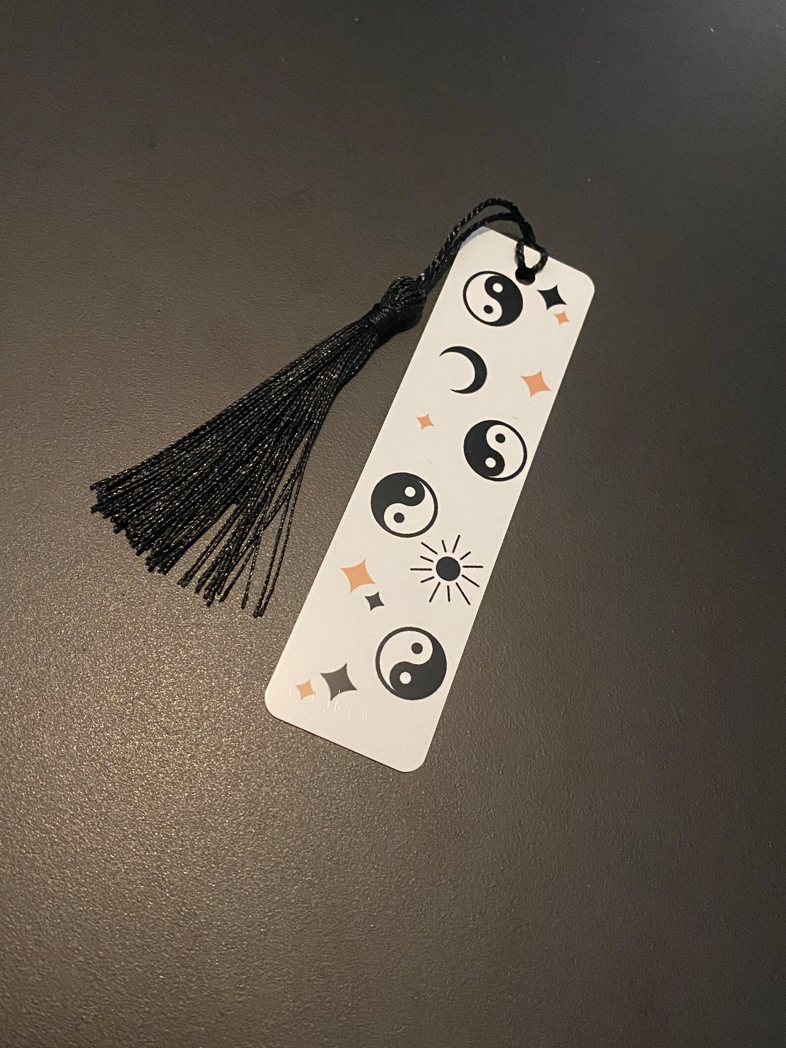 Yin Yang With Stars and Moons Bookmark | Sublimated Metal Bookmark With ...
