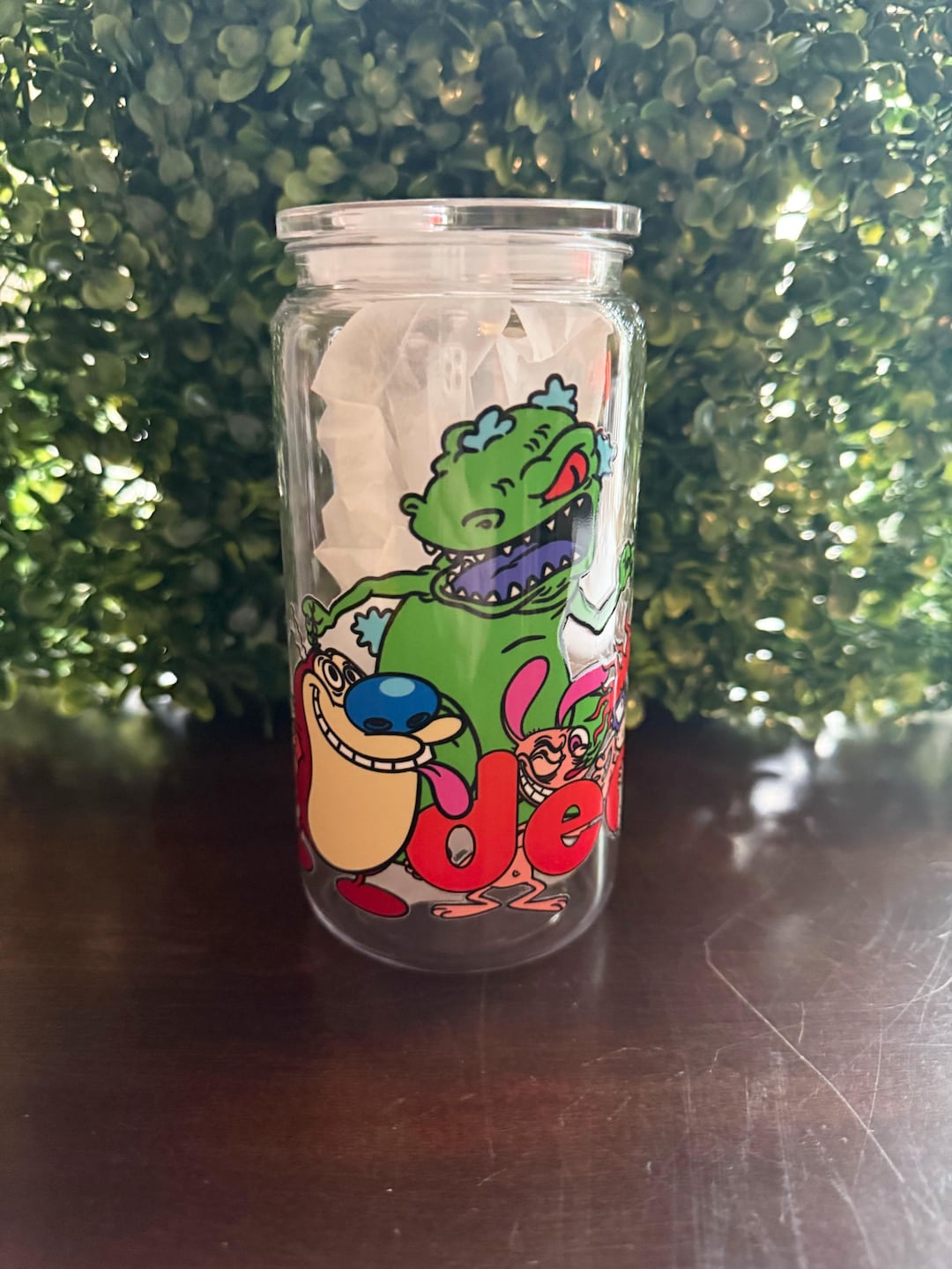 20oz Plastic 90s Nostalgic Nickelodeon Characters Beer Can Glass / Iced ...