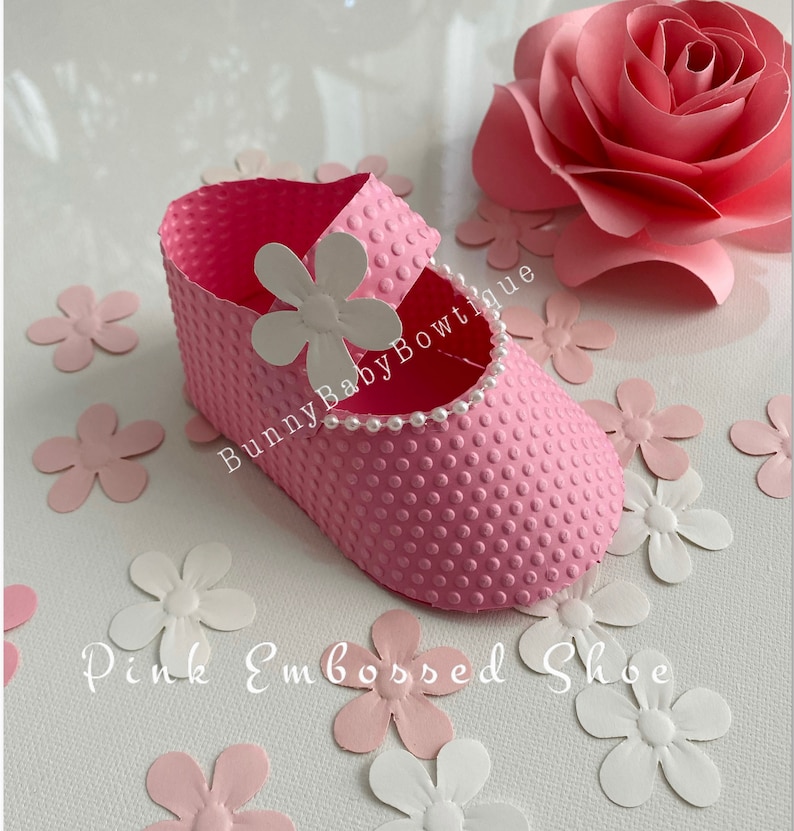 Embossed Cardstock Baby Shoe Favors: Set of 10 Single Shoes - Etsy