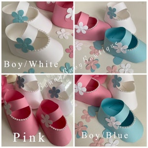 Set of 10 Cardstock Shoe Favors. It's a Girl / It's a Boy Baby Favor ...