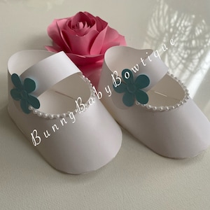 Set of 10 Cardstock Shoe Favors. It's a Girl / It's a Boy Baby Favor ...