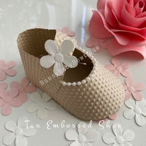 Embossed Cardstock Baby Shoe Favors: Set of 10 Single Shoes - Etsy
