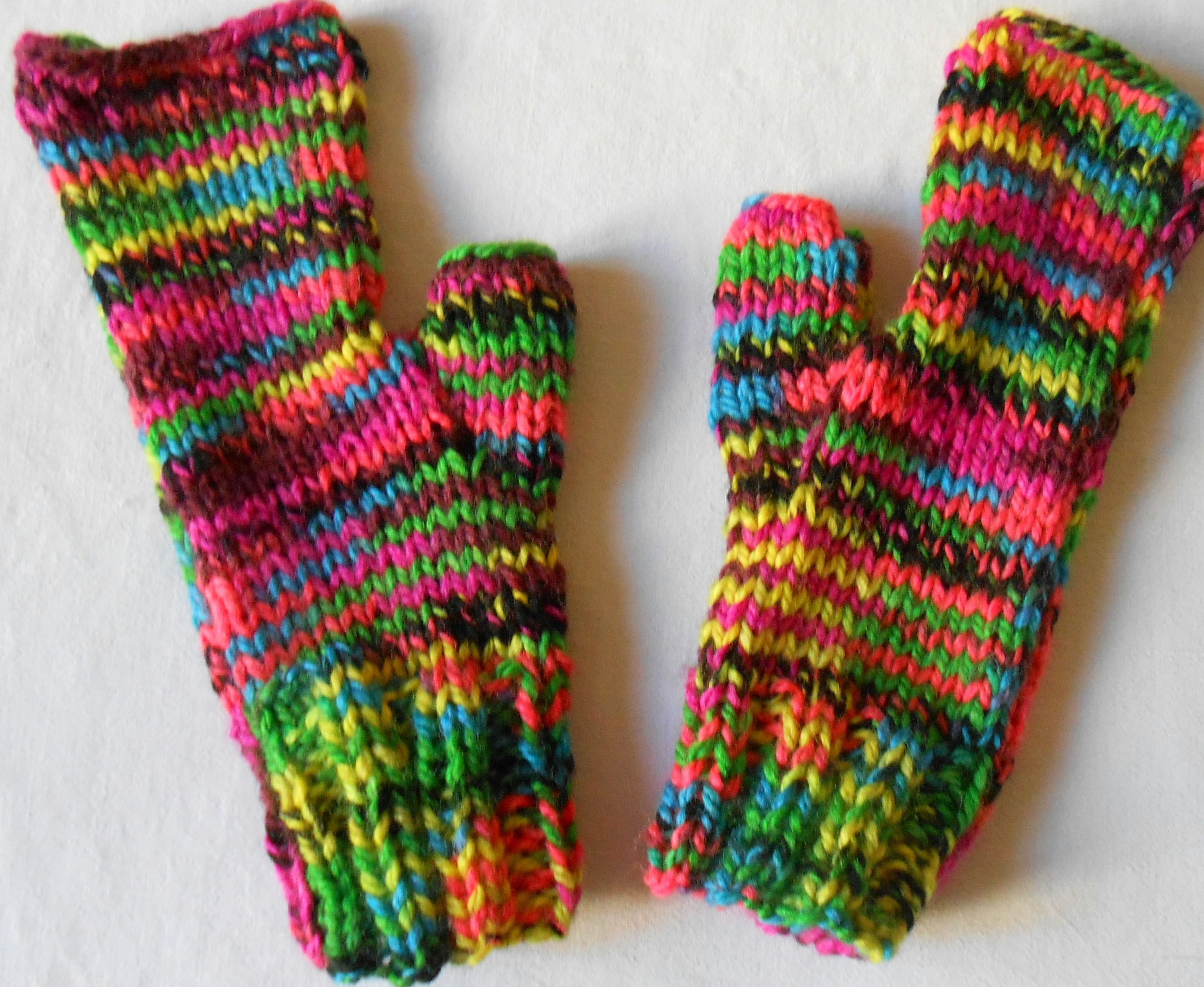 Mitaines mixtes en laine épaisse multicolore - Etsy France