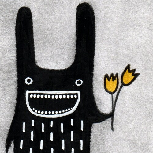 ACEO ART PRINT Monster Illustration Outsider Folk Art Trading - Etsy