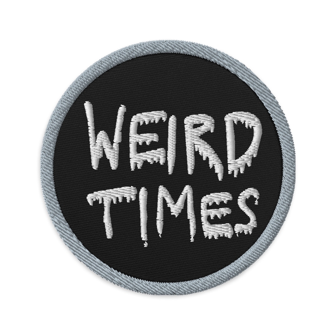 IRON ON PATCH Weird Times Embroidery Folk Art Weirdcore Goblincore Dark ...