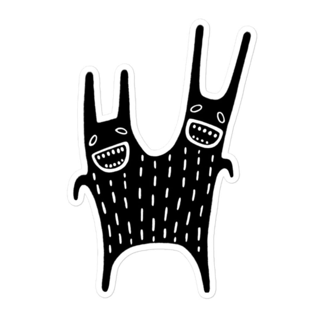 VINYL STICKER Monster Rabbit Alien Art Weirdcore Birthday Gifts Weird ...
